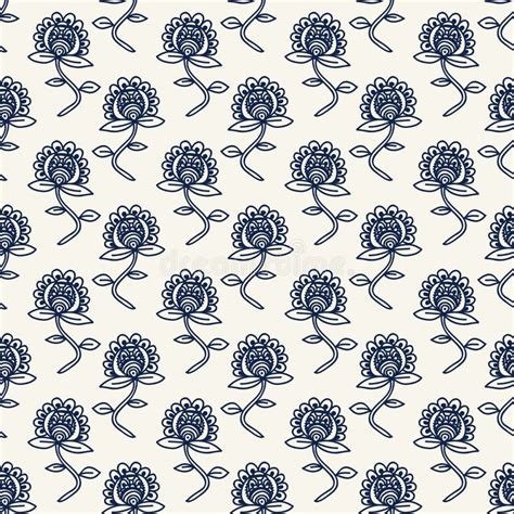 Block Print Seamless Pattern Stock Vector Illustration Of Rajasthan Stamp 200626834