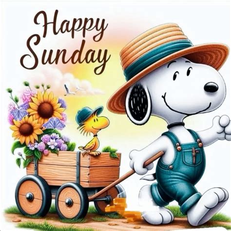 Good Morning And Sunday Wishes Animated Snoopy Happy Sunday Happy