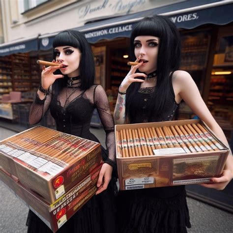 Sexy Goth Cigar Haul Ai Generated Rcigargirls