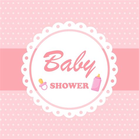Linda Tarjeta De Baby Shower Vector Premium