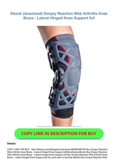 Ebook Download Donjoy Reaction Web Arthritis Knee Brace Lateral Hinged Knee Support Full