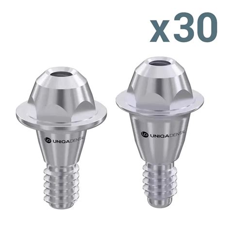 30 X Straight Multi Unit Abutment D Type Conical Connection Regular And Mini Platforms Uniqa Dental