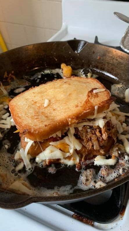 Smoked Pulled Pork Grilled Cheese Sandwich Gooey Cheesy And Epic Simply Meat Smoking