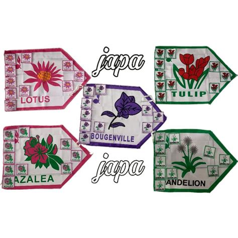 Jual Bed Regu Pramuka Perempuan Set Benderabed Regu Pramuka Bunga Set