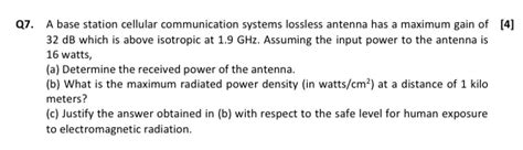 Solved Q7 A Base Station Cellular Communication Systems