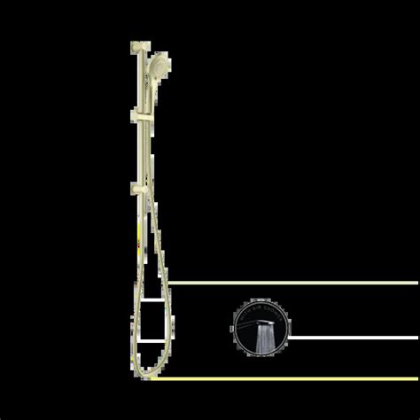 Opal Shower Rail With Air Shower Brushed Gold