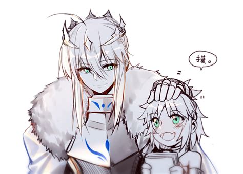 Artoria Pendragon Mordred Mordred And Artoria Pendragon Fate And 2 More Drawn By Yorukun