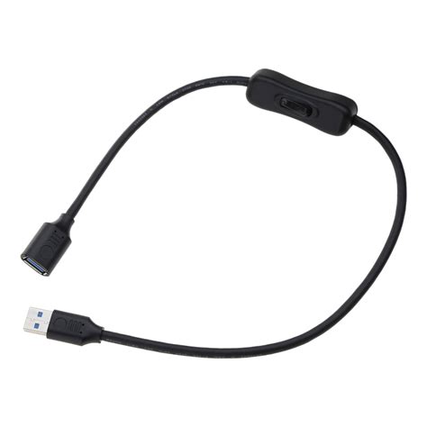 POPLIS USB Cable With On Off Power Switch Straight Headed USB3 0 Male To Female Data Line Power
