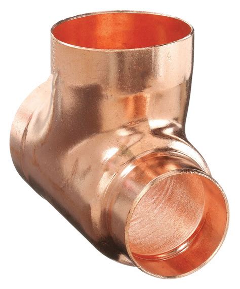 Wrot Copper Cup X Cup X Cup DWV Reducing Tee 39R689 911RR 2X11 2X2 Grainger