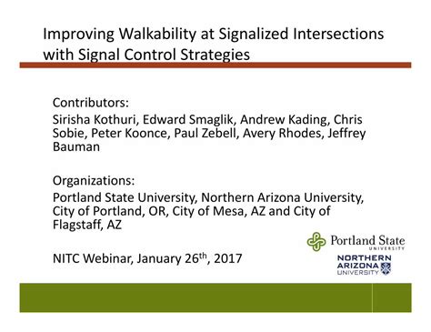 pdf improving walkability at signalized intersections with signal