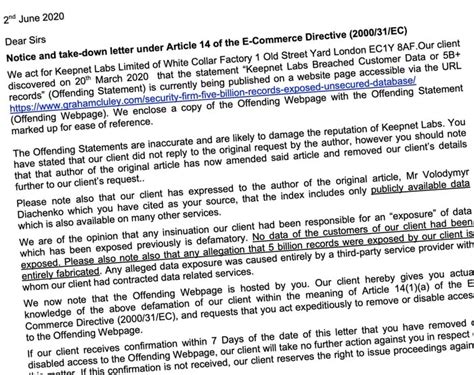After Threatening Me With Legal Action Keepnet Labs Finally Issues