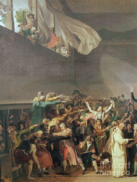 Tennis Court Oath 20th June 1789 Painting By Jacques Louis David Pixels