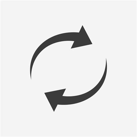 Rotation Update Arrow Reload Refresh Direction Rotate Icon Vector Symbol Sign 42537294