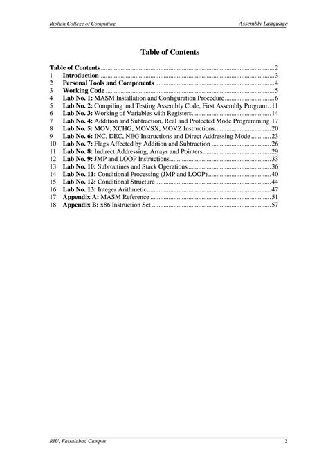 SOLUTION Computer Organization Assembly Language Lab Manual Studypool