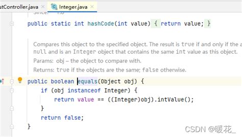 Integer 和equalsinteger Equals Csdn博客