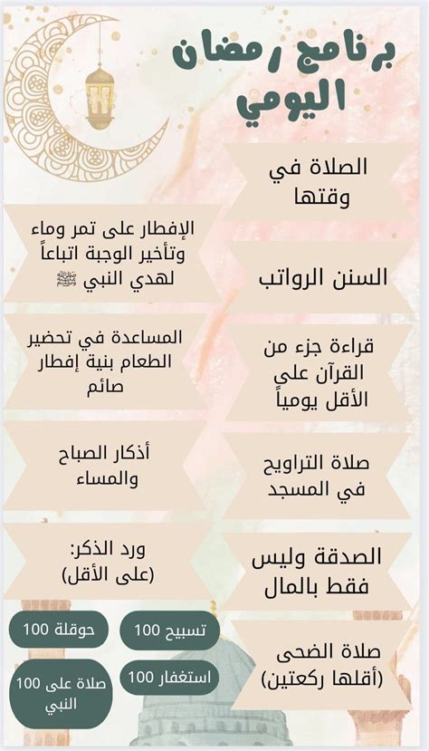 Daily Worship Program In Ramadan