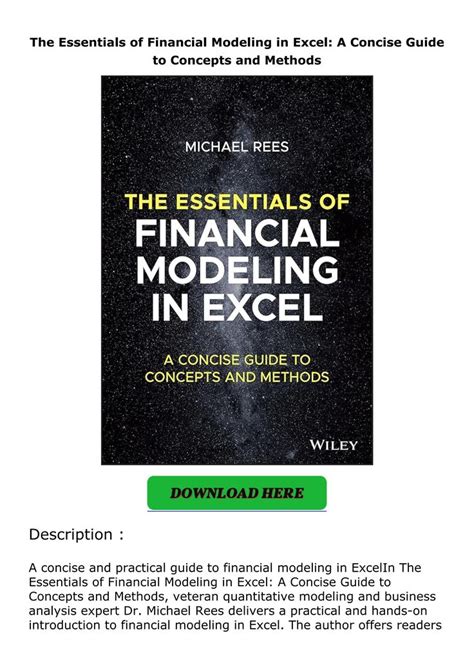 Pdf ️download⚡️ The Essentials Of Financial Modeling In Excel A