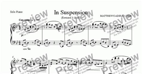 In Suspension Download Sheet Music Pdf File