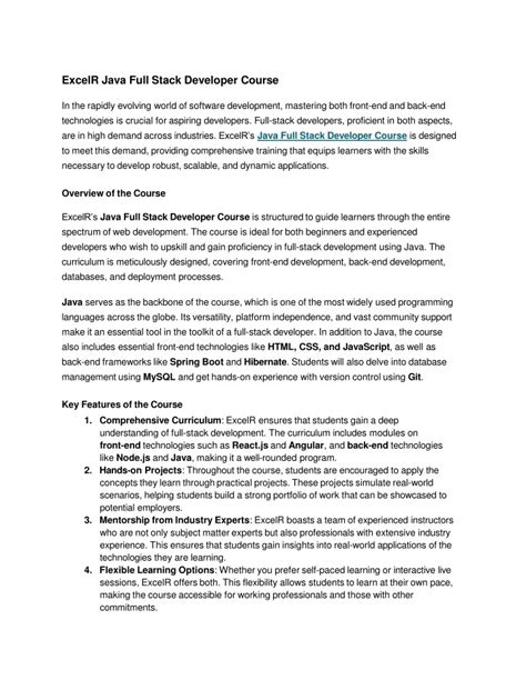 Ppt Java Full Stack Developer Course Powerpoint Presentation Free