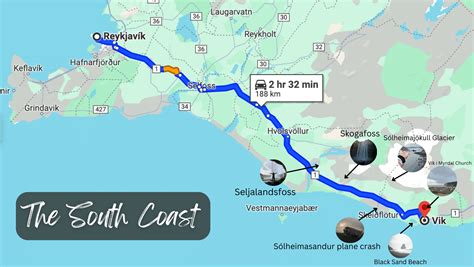 South Coast Iceland Map 6 Best Stops Between Selfoss And Vik
