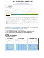 Lab Kirchhoff S Rules Multiloop Circuits RE Docx Lab Kirchhoff S Rules Multiloop