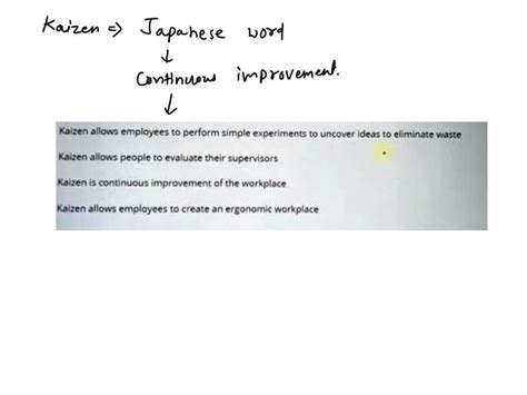 SOLVED Do What Is Asked In The Picture What Kaizen Improvement About Waste Management In