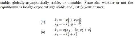 Solved Points For Each Of The Nonlinear Systems Chegg