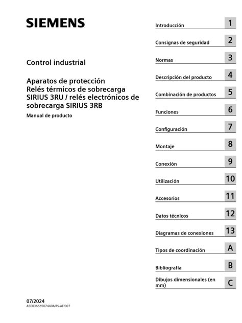 Manual Sirius Overload Relay 3ru 3rb Es Mx Pdf