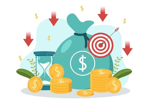 Cost Reduction Vector Illustration With Decrease Price Minimising Or