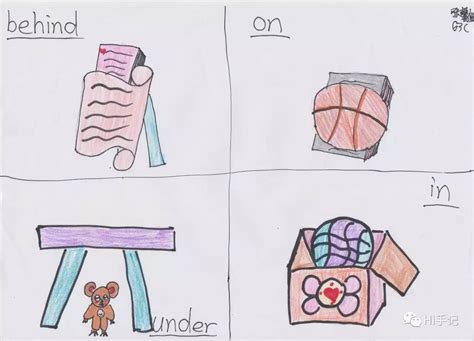 方位介词简笔画小学英语方位介词图片表示方位的介词第4页大山谷图库