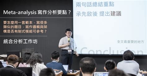 問：meta Analysis 寫作分析要點？要怎麼用一套範本，寫很多類似的題目，寫作邏輯與架構是否有制式模組可參考？ 統合分析工作坊