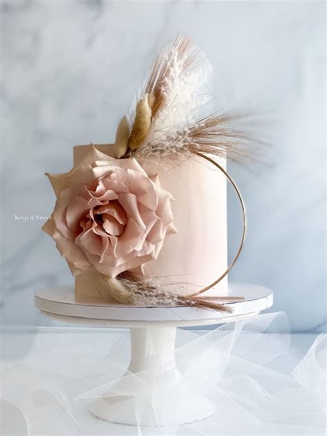 Boho Floral Cake Boho Cake Fondant Cake Designs Brunch Cake