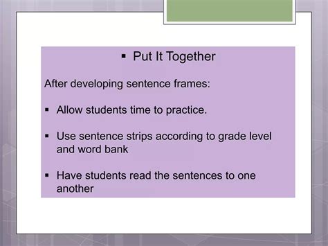 Using Sentence Frames To Develop Academic Vocabulary For Ells Pptx Gardening Home And Garden