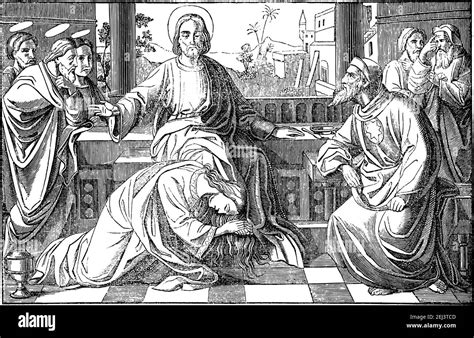 44 Mary Washes Jesus Feet Coloring Page Png