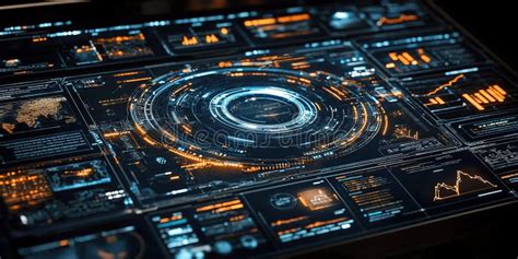 Advanced Digital Interface Displaying Complex Data Visualizations And