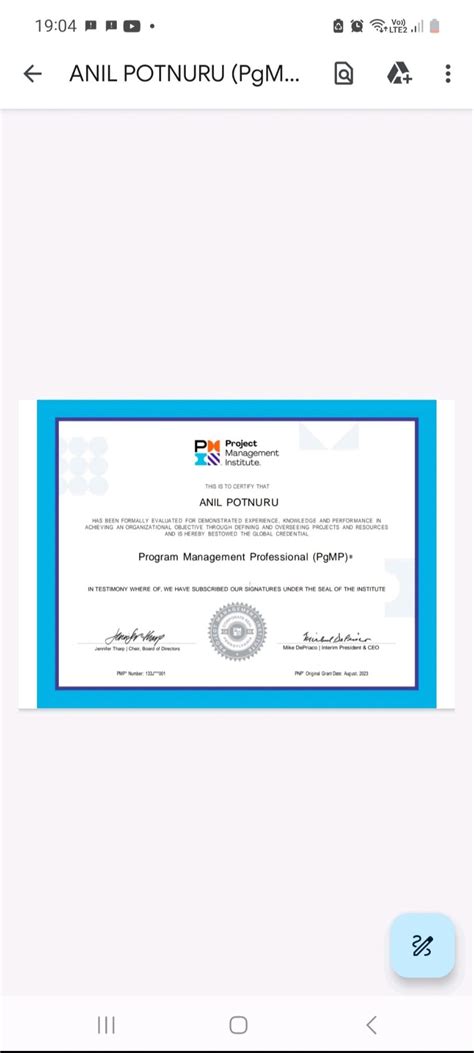 potnuru anil kumar pgmp on linkedin completed program management professional