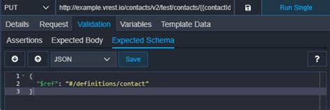 Schema Validation VREST NG Documentation