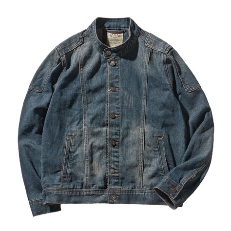 카라쿠 Denim Biker 스탠드카라 데님자켓 위시버킷