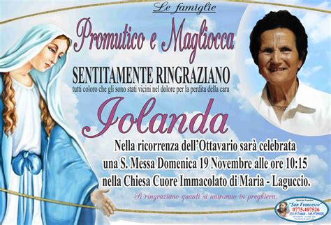 Funerali E Annunci Funebri A Alatri Iolanda Magliocca Funer24