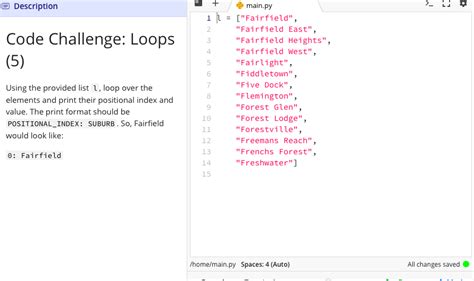 solved code challenge loops 5 using the provided list l