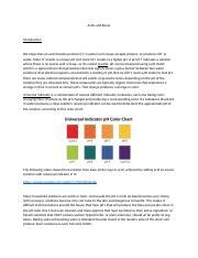 Acids And Bases Lab Procedure Docx Acids And Bases Introduction We Know That An Acid Donates