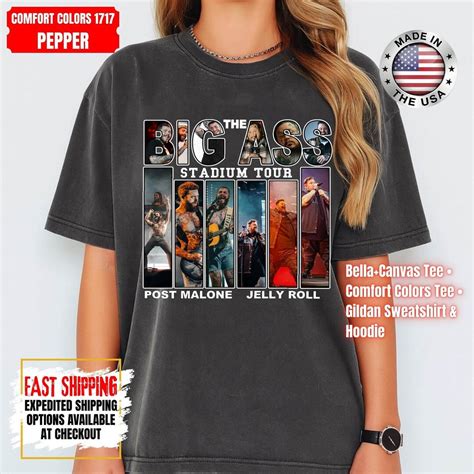 Post Malone Jelly Roll Big Ass Stadium 2026 Tour Shirt Comfort Colors