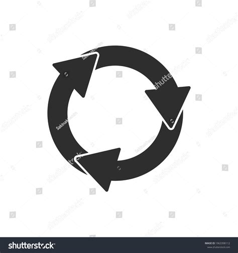 Waste Processing Icon Bio Symbol Flat Stock Illustration 1963398112