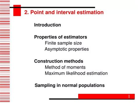PPT 2 Point And Interval Estimation PowerPoint Presentation Free Download ID 1790934