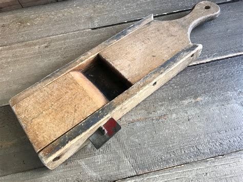 Antique French Mandolin Slicer Wood Iron French Made Vegetable Cutter
