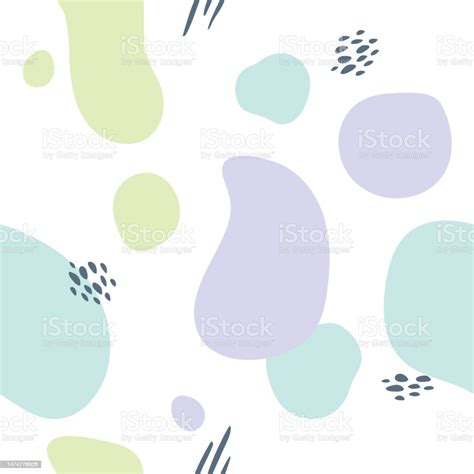 원과 작은 요소가 있는 추상 기하학적 매끄러운 패턴 종이 표지 직물 실내 장식 및 기타 사용자를위한 현대적인 추상 디자인 0명에 대한 스톡 벡터 아트 및 기타 이미지