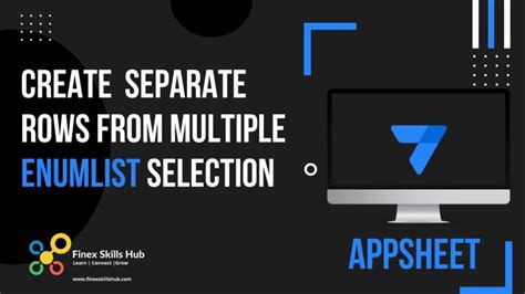 Create Separate Rows From Multiple Enumlist Selections In Appsheet Bernard Obeng Boateng