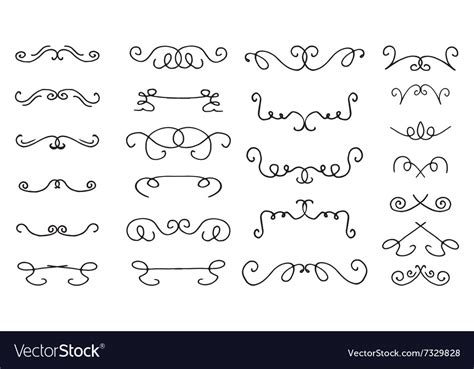 Vintage Frames And Scroll Elements Royalty Free Vector Image