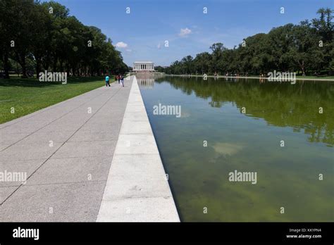 The Lincoln Memorial Viewed Across The Lincoln Memorial Reflecting Pool