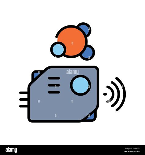 Particle Sensor Color Line Icon For Digital And Print Projects Minimal